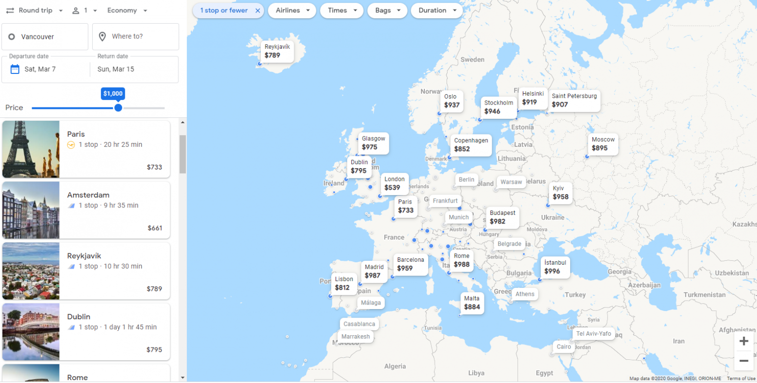 How To Use Google Flights' Explore Map Feature - Travel Done Simple