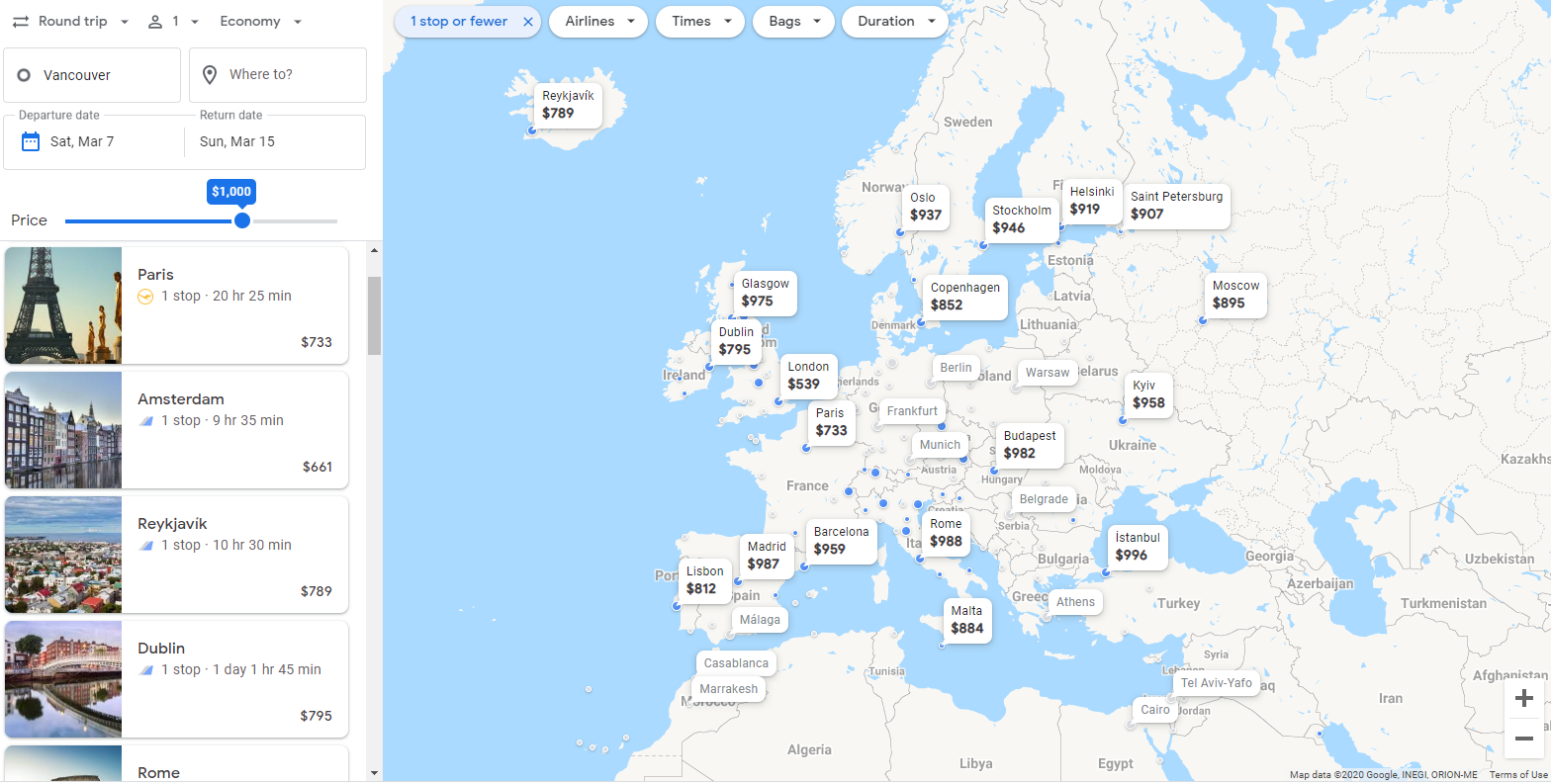 How To Use Google Flights' Explore Map Feature - Travel Done Simple