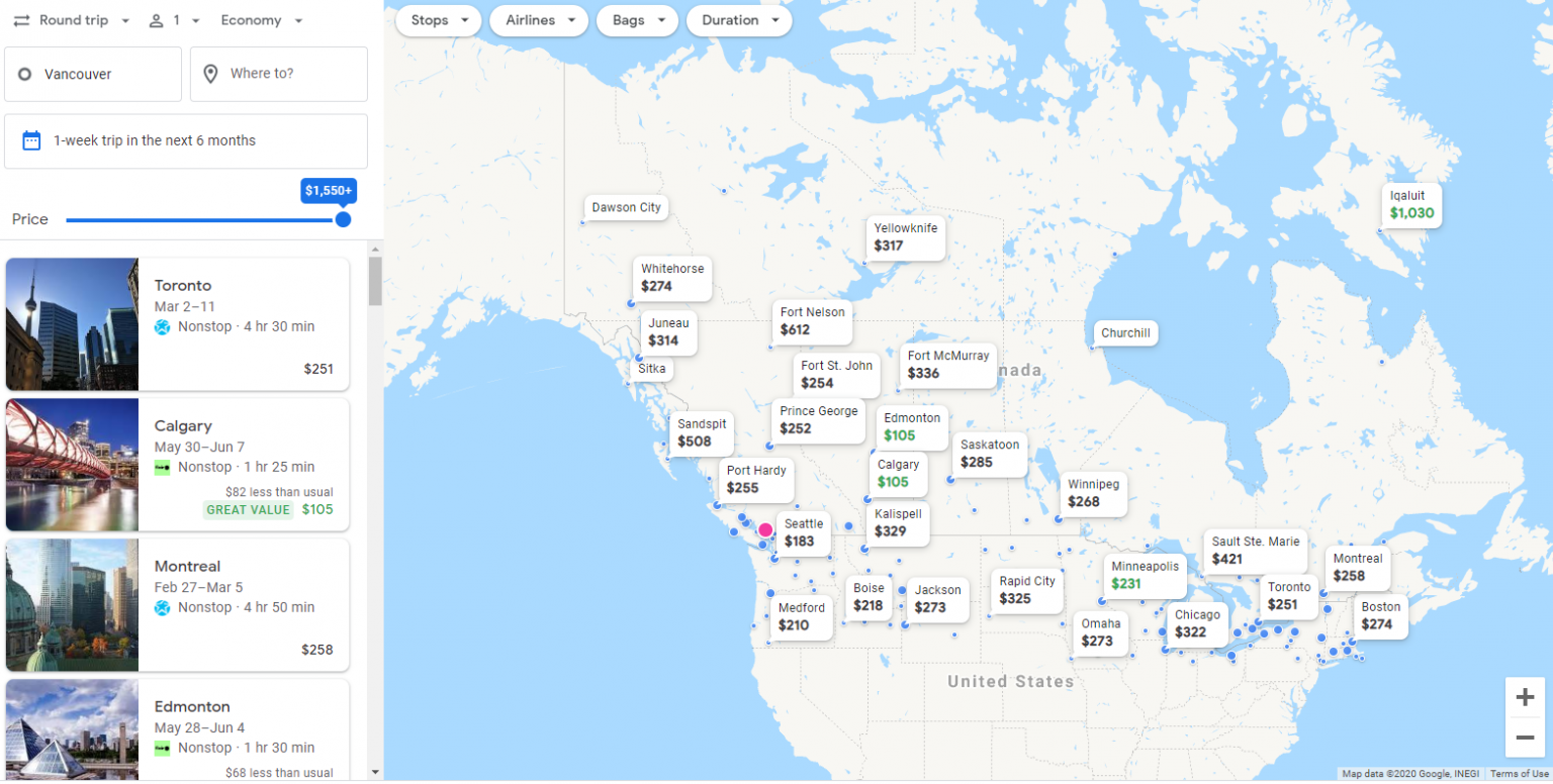 How To Use Google Flights' Explore Map Feature - Travel Done Simple