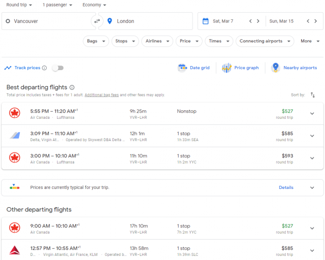 How To Use Google Flights' Search Filters To Find Flights - Travel Done ...